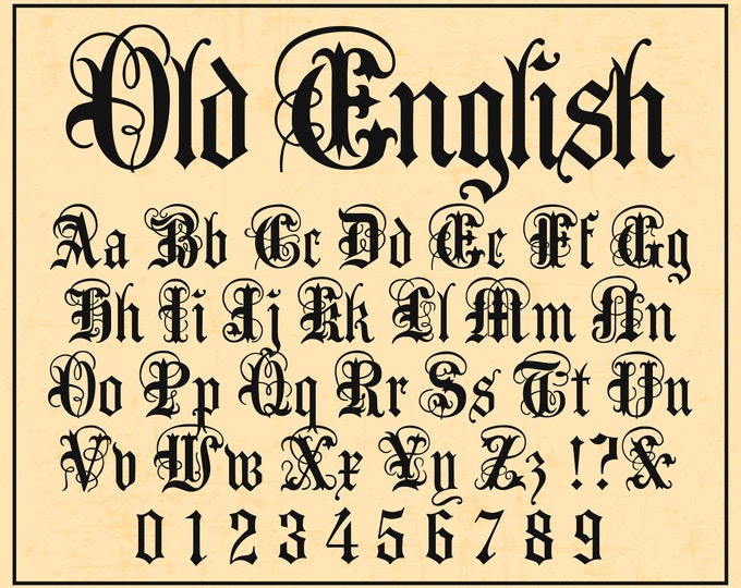 Old English Font Celtic Font Newspaper Font Old English Calligraphy ...