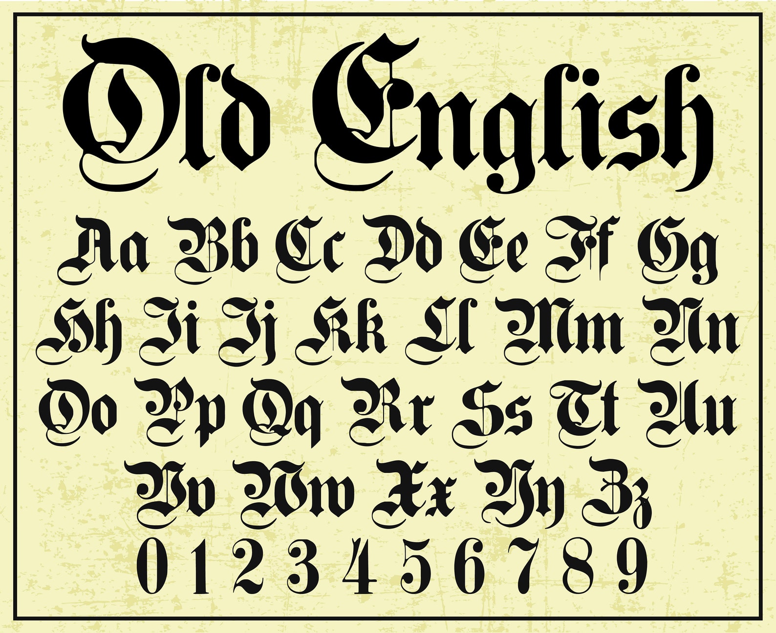 Old English Font Celtic Font Old English Style Gaelic Font Font Old ...