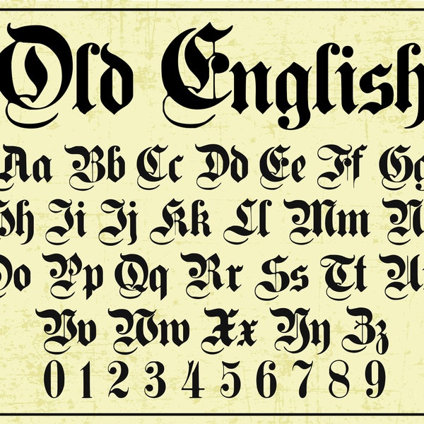 Old English Font - Etsy