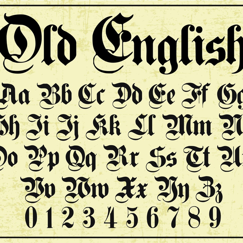 Olde English Font - Etsy