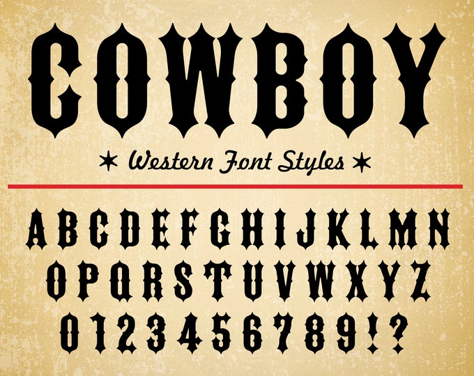 Western Font Wild West Font Old West Font Western Font Styles Cowboy ...