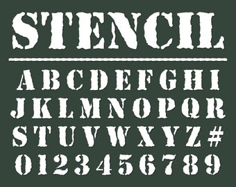 Army Font Military Font Military Stencil Font Army Stencil Font Stencil ...