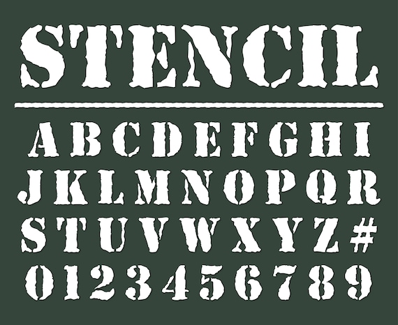 Army Stencil Lettering