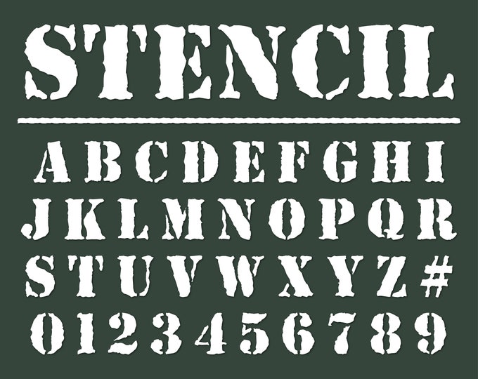 Stencil Army Rust Font SVG Army Alphabet svg Distressed Army Font für ...