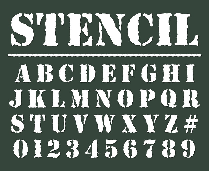 Stencil Font Army Font Military Font Military Stencil Font Army Stencil ...