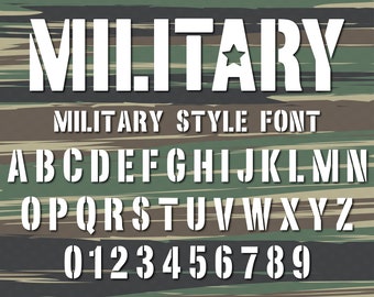 Military Font Military Stencil Font Stencil Font Army Font Army Stencil ...