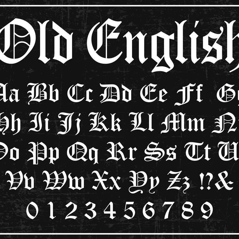 Cursive Old English Alphabet - Etsy