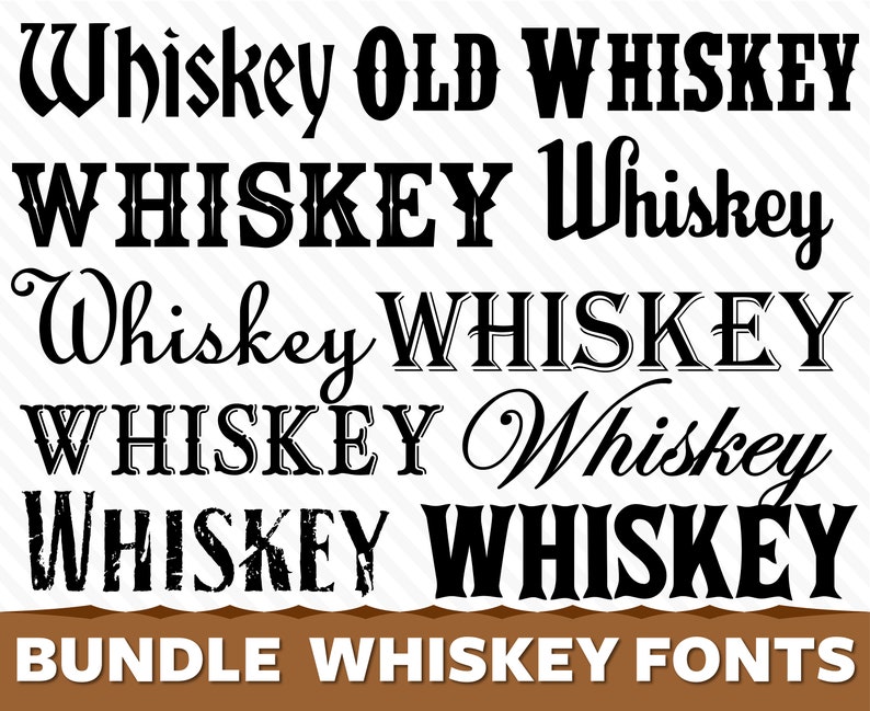 Whiskey Font Western Fonts Bourbon Font Scotch Font Vintage Whiskey ...