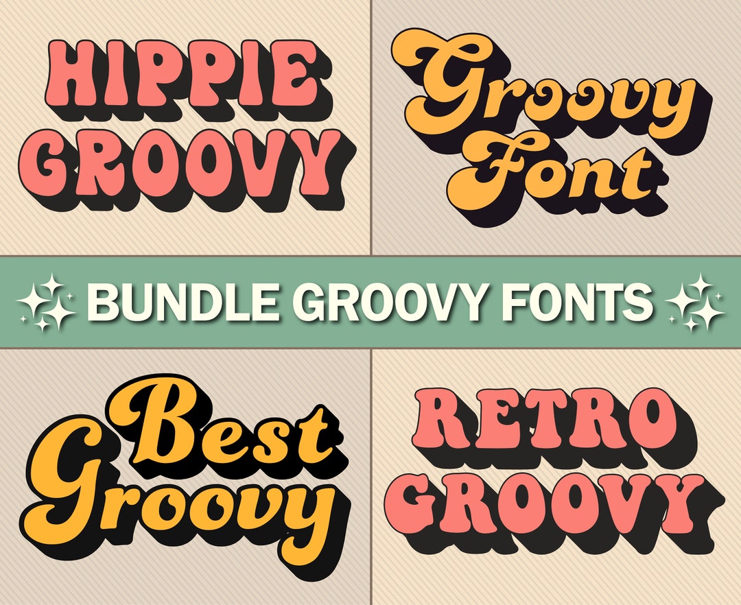 Groovy Font Groovy Letters Groovy Retro Font Groovy Script Font Groovy ...