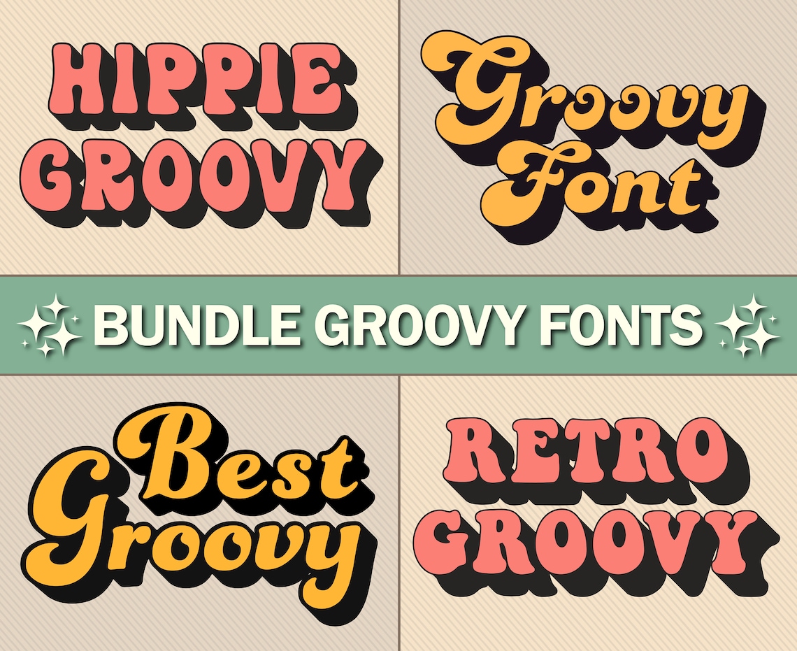 Groovy Font Groovy Letters Groovy Retro Font Groovy Script Font Groovy 70s Font Groovy 60s Font ...