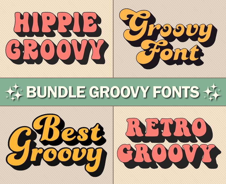Groovy Font Groovy Letters Groovy Retro Font Groovy Script Font Groovy ...