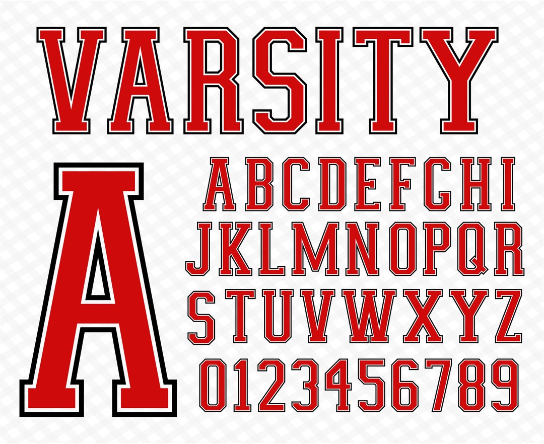 Varsity Font College Font Sport Font Bold Font Baseball Font Soccer ...