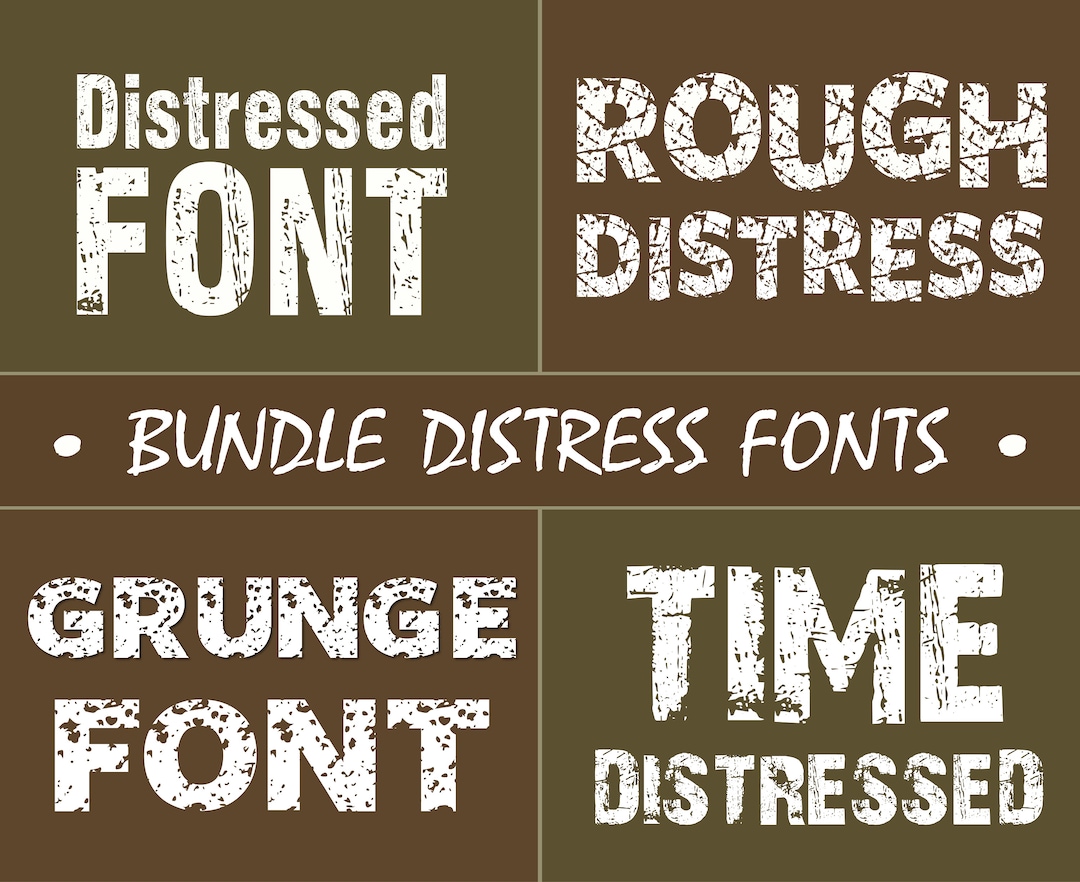 Distressed Font Grunge Font Distressed Letters Font Distressed Font for Cricut Rough Font ...