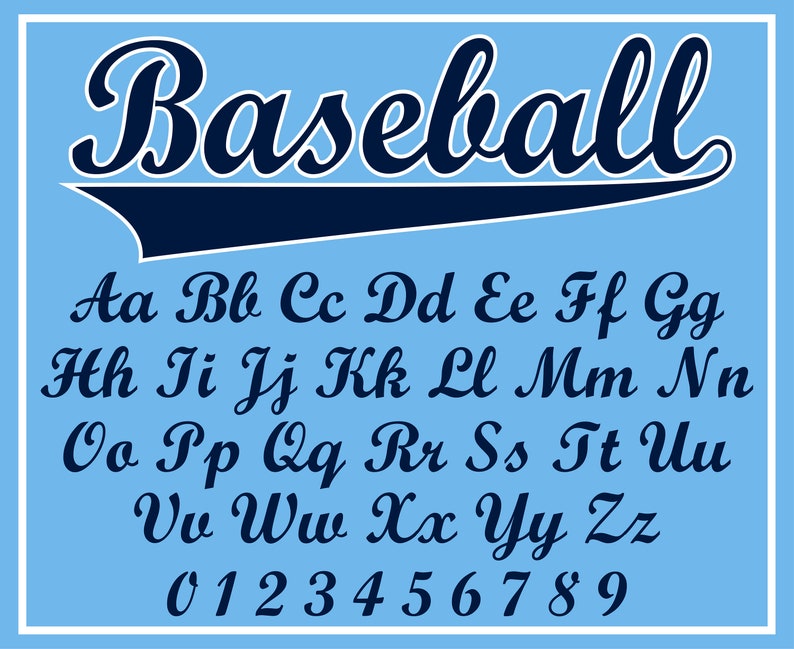 Baseball Font Ttf Baseball Font Svg Baseball Font With Tails - Etsy