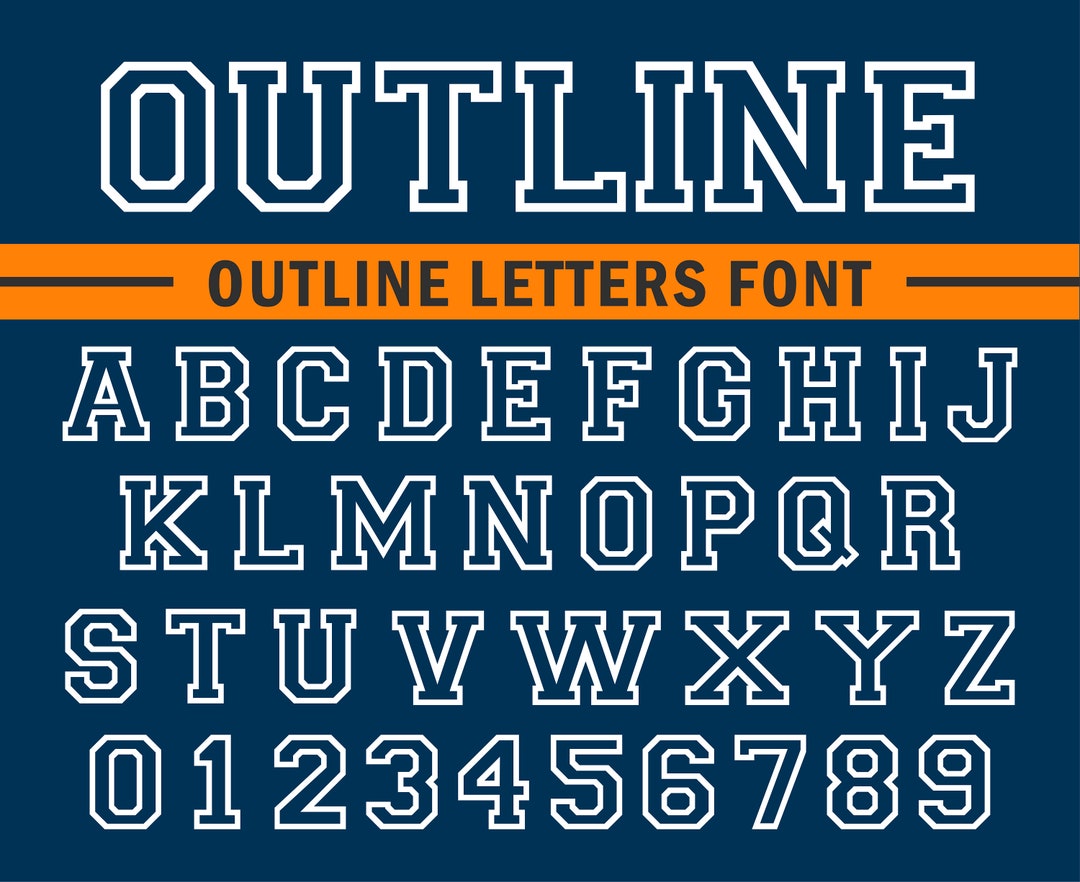 Outline Font Outline Letters Hollow Font Outline Letters Font With ... Outline Font Outline Letters Hollow Font Outline Letters Font With ...