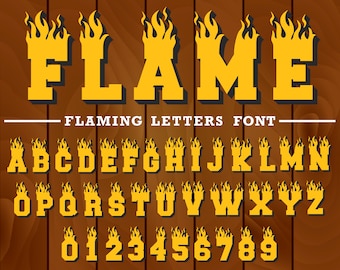 Flame Font Fire Font Burning Font Flaming Letters Font Burning Fire ...