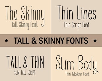 Tall Thin Font Tall Skinny Font Tall Letters Font Skinny Font Thin Font ...