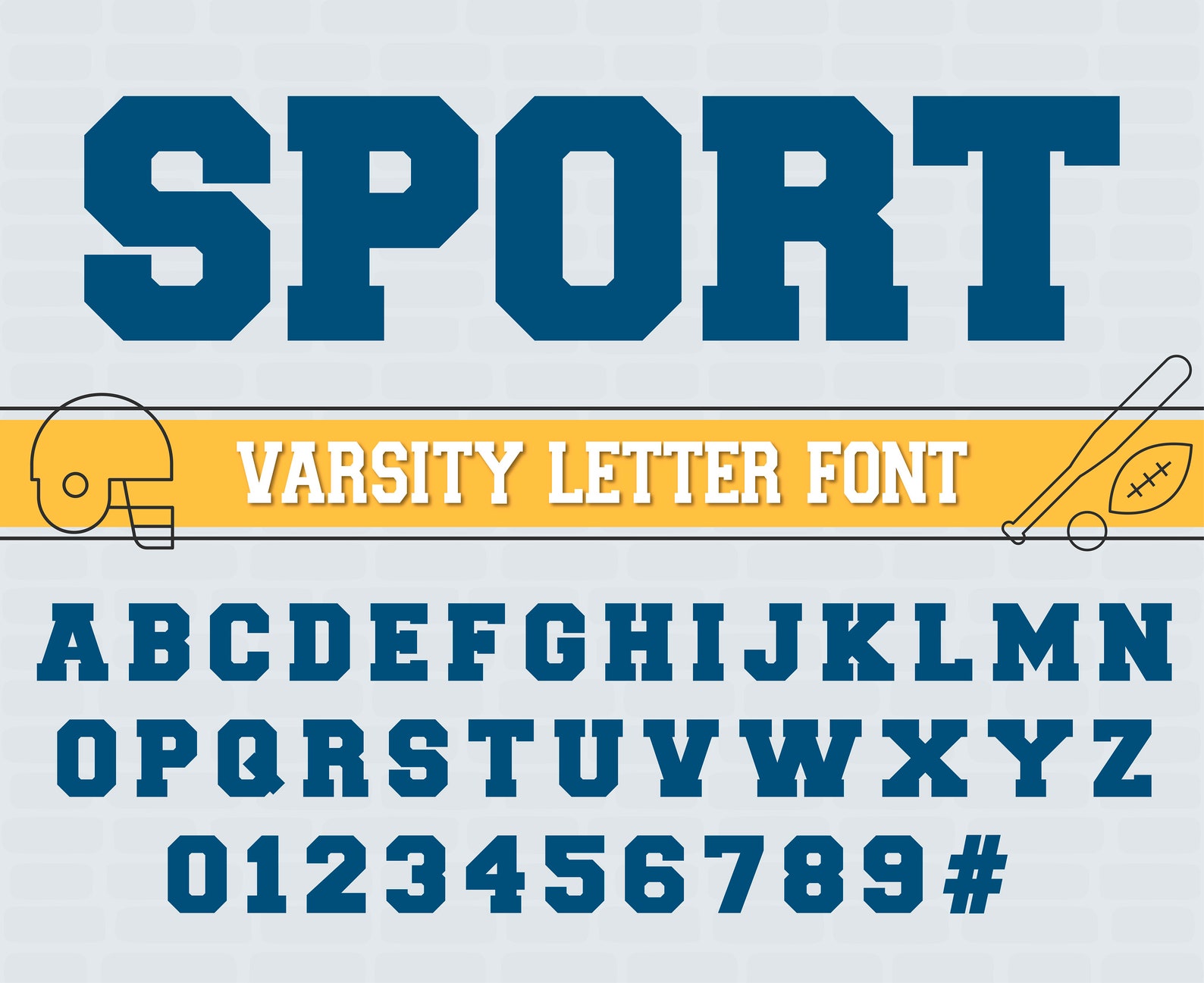 Varsity Font Varsity Letter Font Sport Font College Font Baseball Font ...