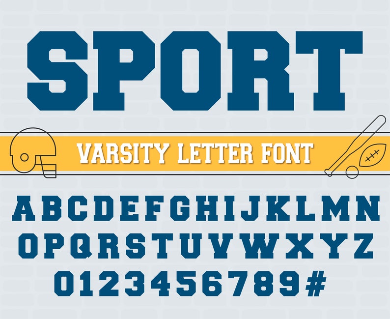 Varsity Font Varsity Letter Font Sport Font College Font Baseball Font ...