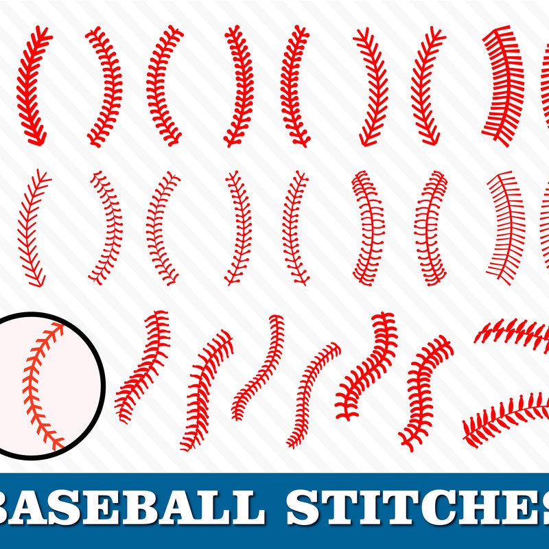 Baseball Laces Svg - Etsy