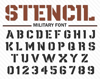 Stencil Font Army Font Military Font Military Stencil Font Army Stencil ...