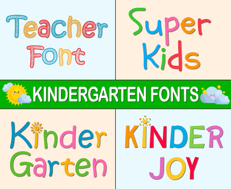 Kindergarten Font Kindergarten Font Style Teacher Font Preschool Font ...