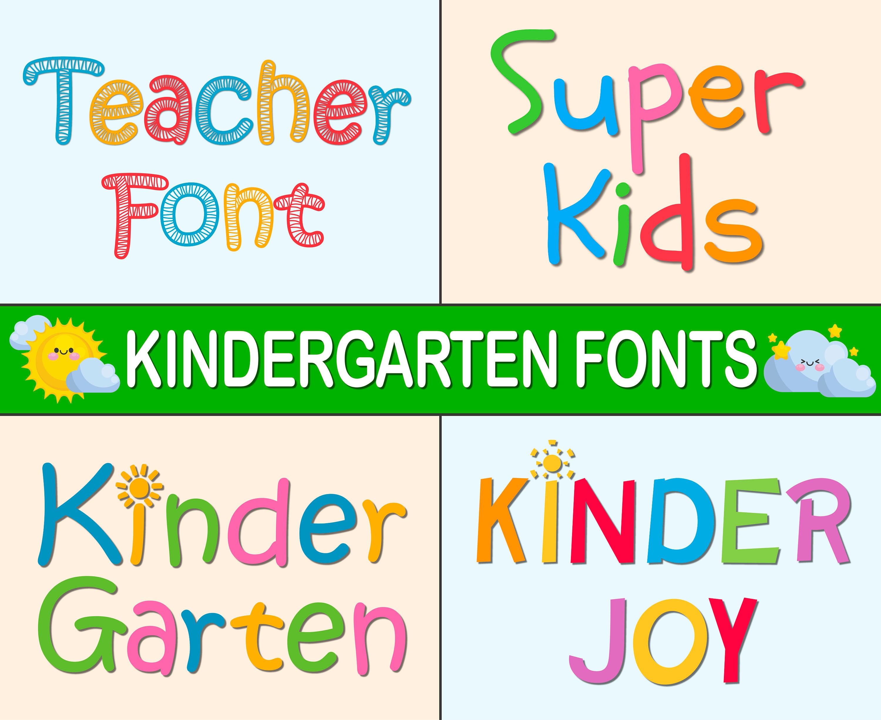 Kindergarten Font Kindergarten Font Style Teacher Font Preschool Font ...
