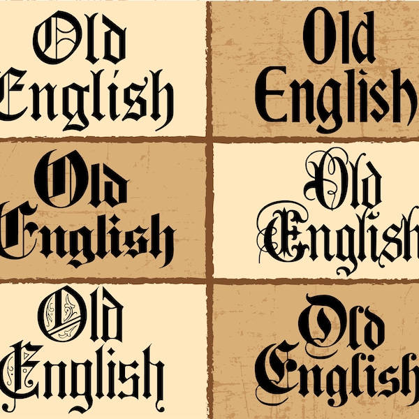 Old English Font - Etsy