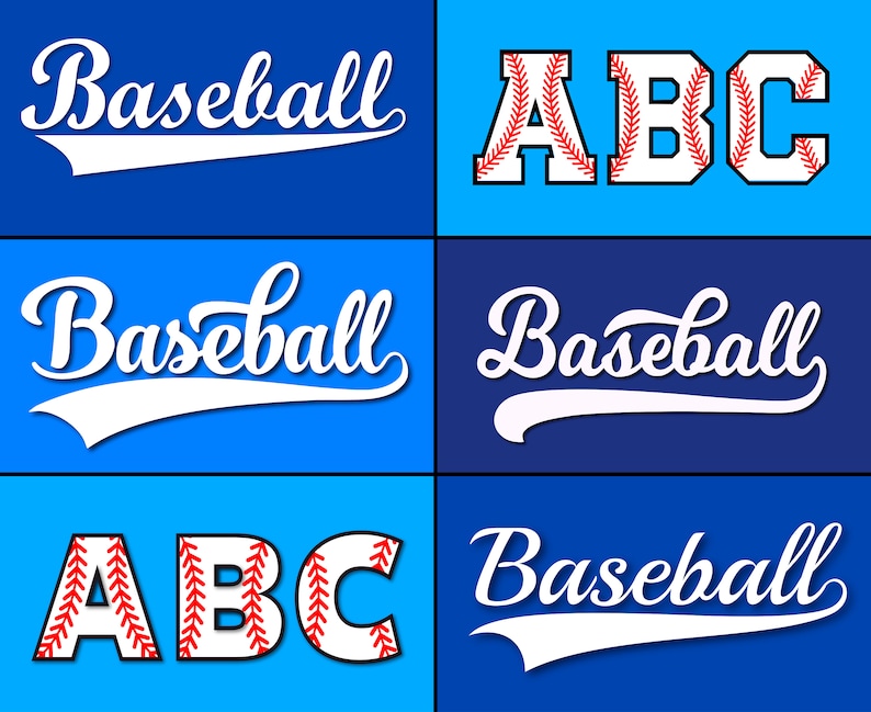 Baseball Fonts Bundle Baseball Font With Tails Baseball Script Baseball ...