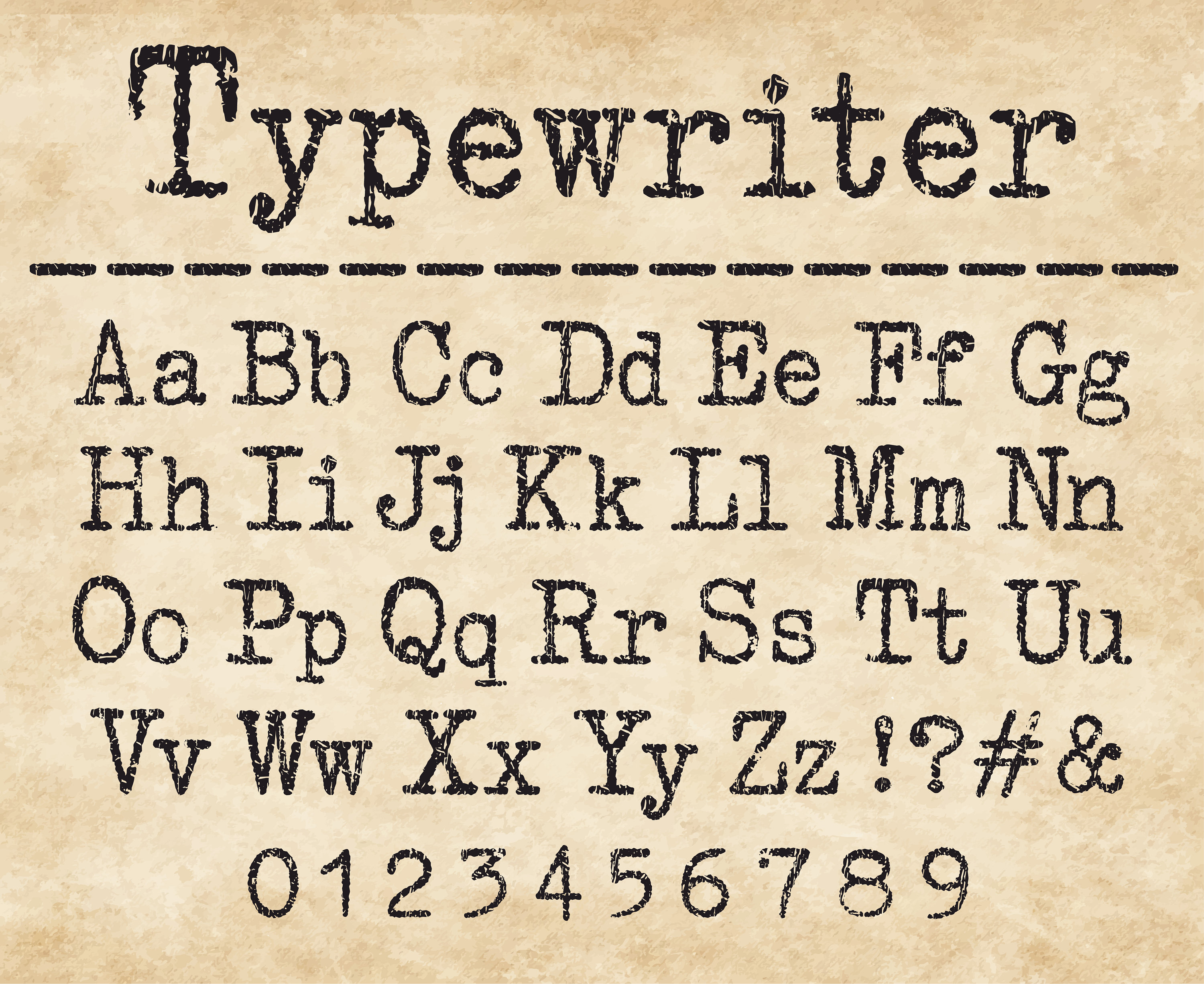 Typewriter Font Type Font American Typewriter Font Old Typewriter Font