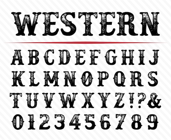 Western Font Alphabet