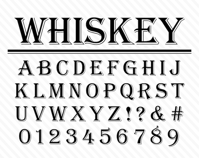 Cursive Font Whiskey Font Cursive Letters Svg Bourbon Font Scotch Font ...