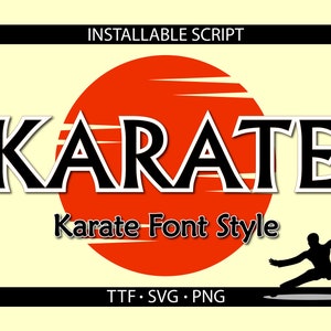 Ninja Font Karate Font Sport Font Taekwondo Font Karate Font Style ...