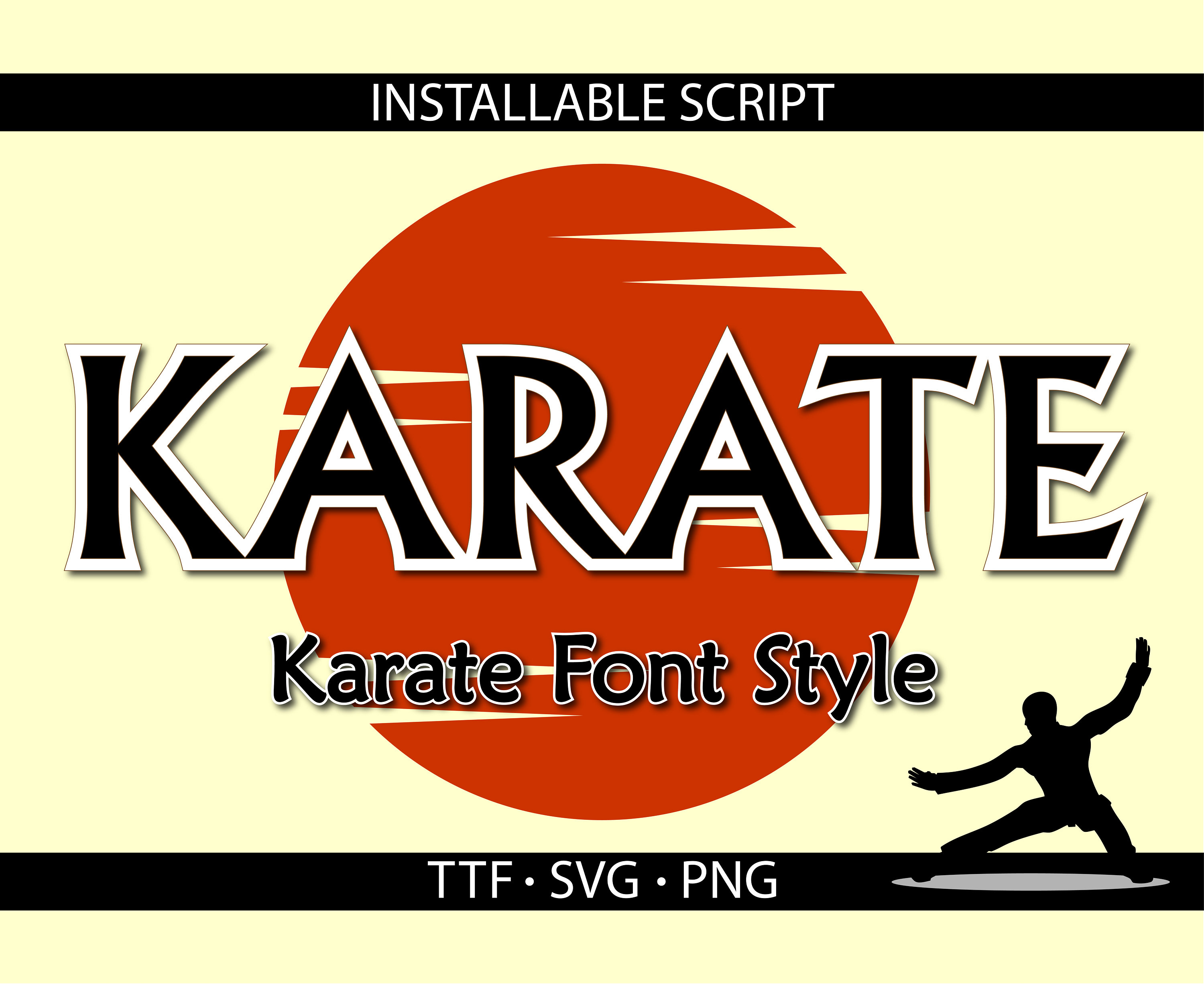 Ninja Font Karate Font Sport Font Taekwondo Font Karate Font Style ...