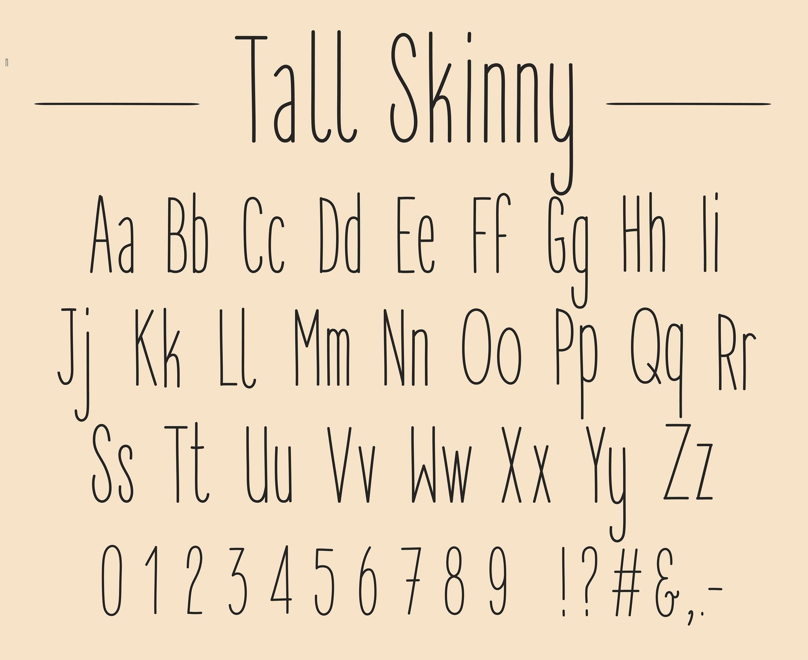 Tall Font Skinny Font Thin Font Tall Skinny Font Tall Letters Font Thin ...