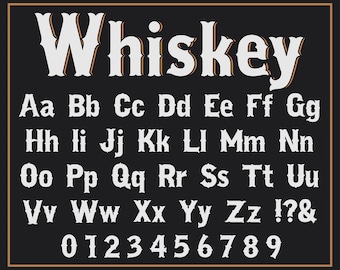 Whiskey Font Celtic Font Old English Letters Svg Bourbon Font Scotch ...