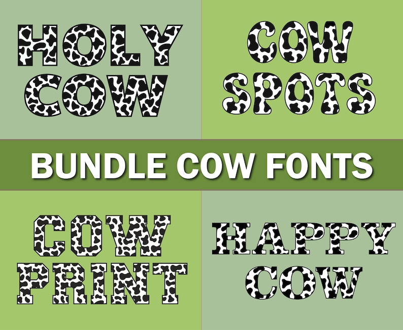 Сow Font Farm Font Cow Print Font Cattle Font Happy Cow Font Cow ...