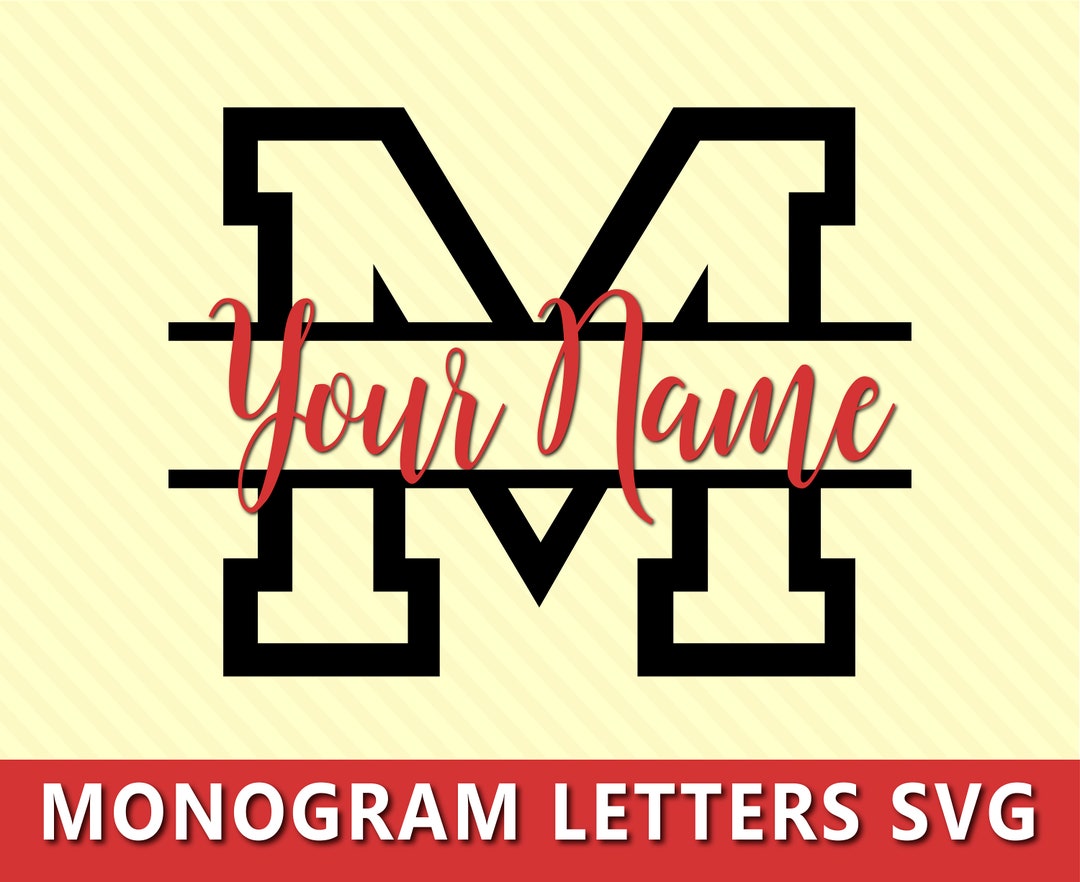 Monogram Svg Split Monogram Svg Monogram Font Svg Monogram Boy Svg ...