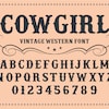 Western Alphabet Clip Art: Cowboy Doodle Font PNG (digital File) - Etsy ...