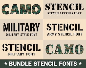 Stencil Font Ttf Svg Military Font Army Font Military Stencil - Etsy