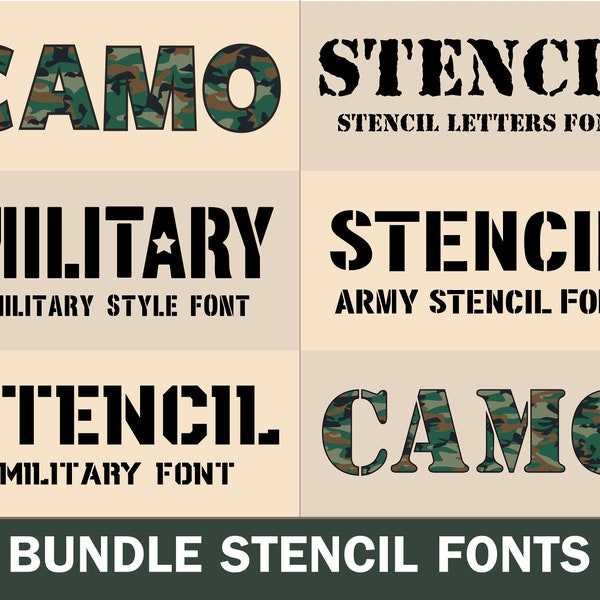 Military Font Stickers - Etsy