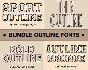 Outline Font Outline Letters Hollow Font Bold Outline Font Block ...