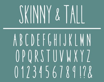 Tall Schriftart Skinny Font Thin Font Tall Skinny Font Tall Letters ...