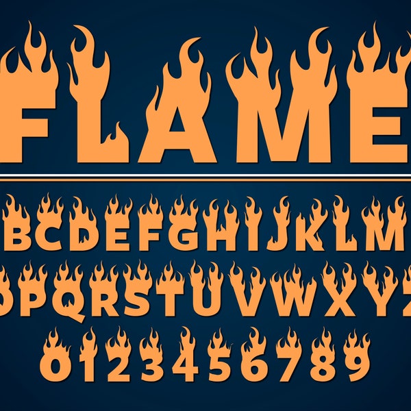 Fire Font Svg - Etsy