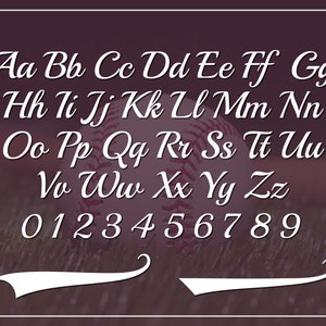 Baseball Font With Tails Baseball Font Letters Baseball Script Font ...