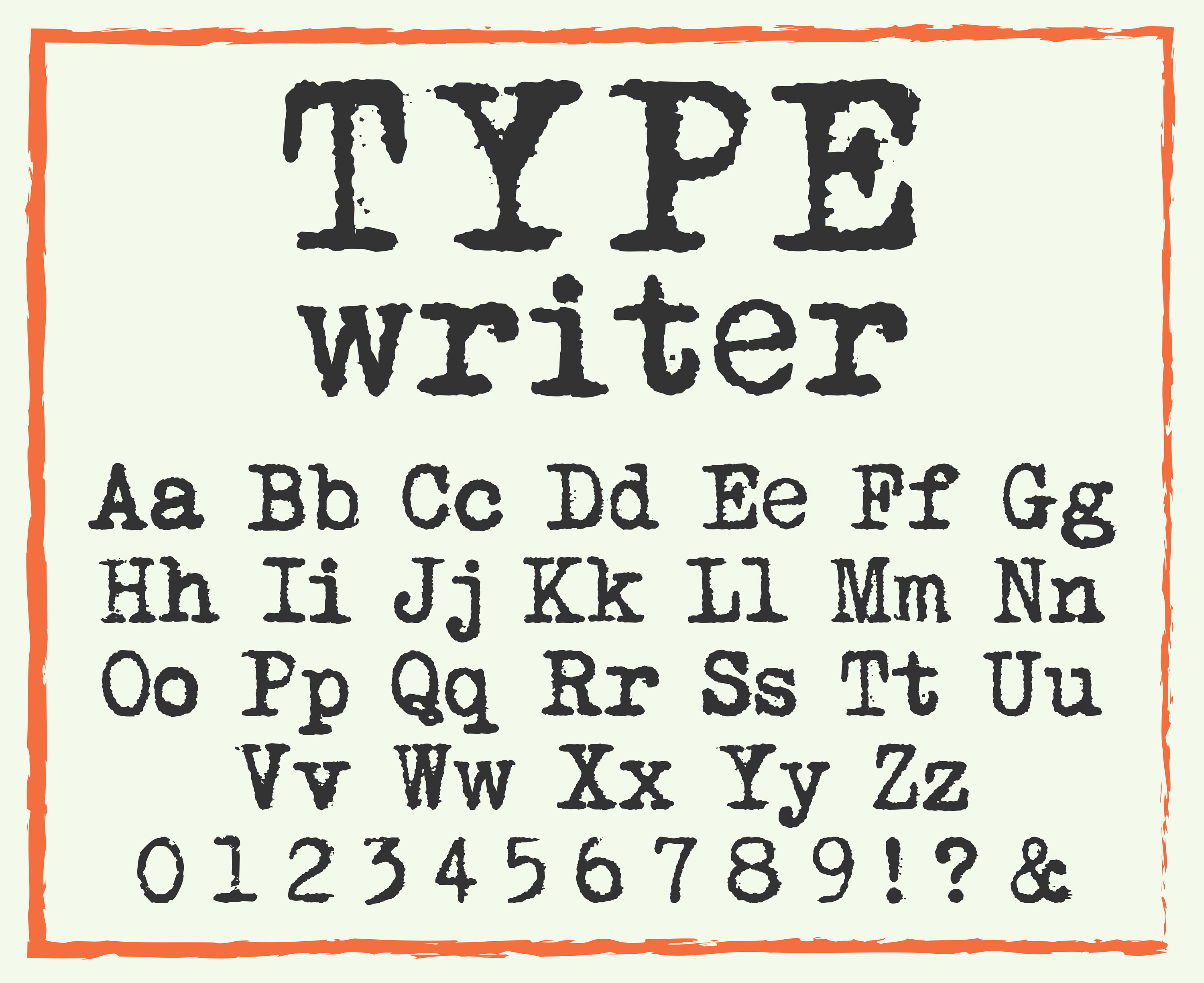 Typewriter Font Type Font American Typewriter Font Old Typewriter Font ...
