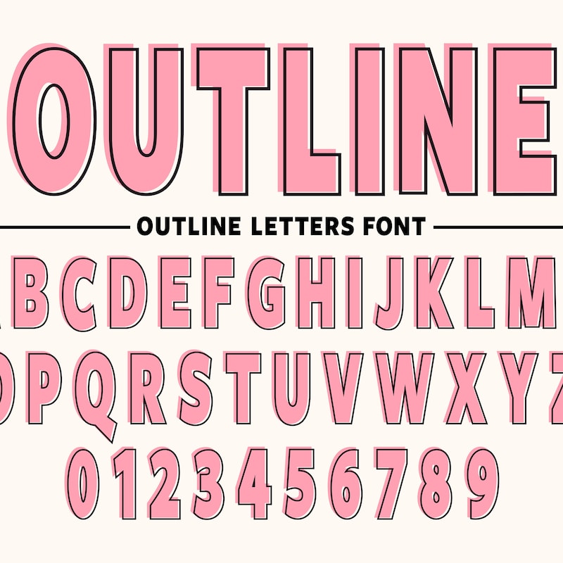 Offset Embroidery Letters - Etsy