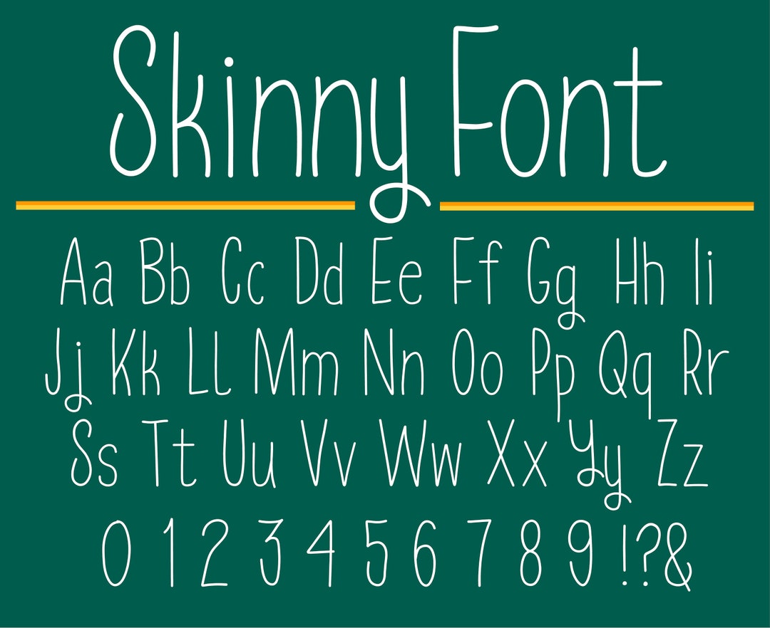 Tall Font Skinny Font Thin Font Tall Skinny Font Tall Letters Font Thin ...