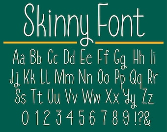 Tall Thin Font Skinny Font Thin Font Tall Skinny Font Tall Letters Font ...