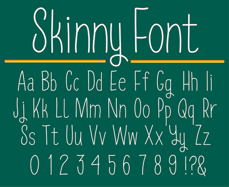 Tall Font Skinny Font Thin Font Tall Skinny Font Tall Letters Font Thin